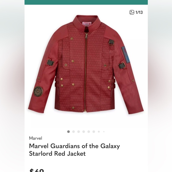 Marvel | Jackets & Coats | Marvel Guardians Red Jean Jacket | Poshmark